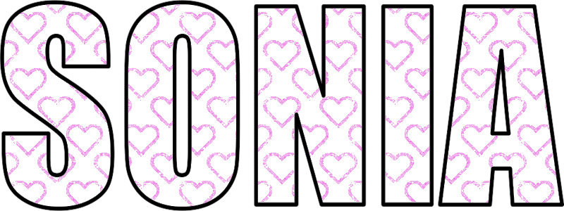Sonia (in Glitter Text)