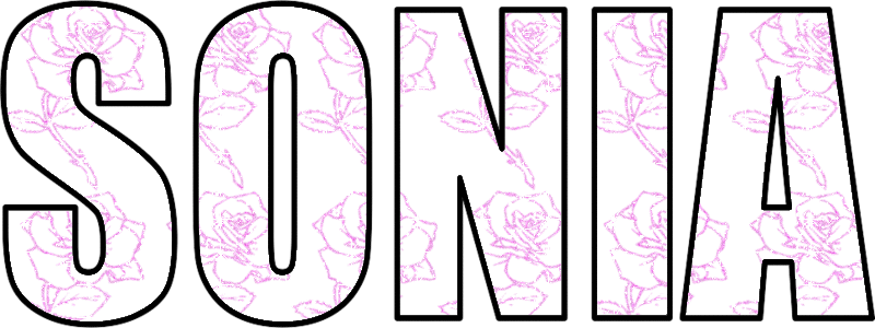 Sonia (in Glitter Text)