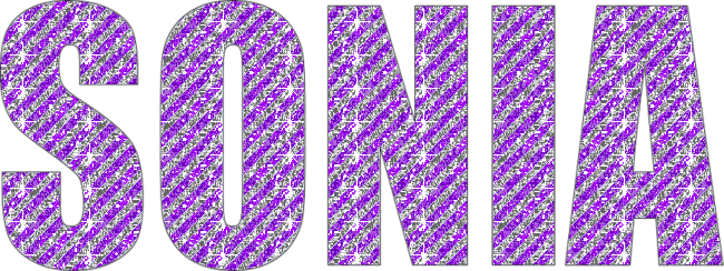 Sonia (in Glitter Text)