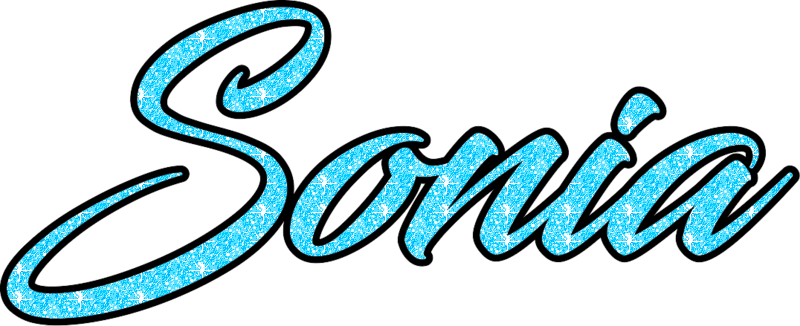 Sonia (in Glitter Text)
