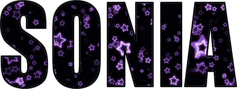 Sonia (in Glitter Text)