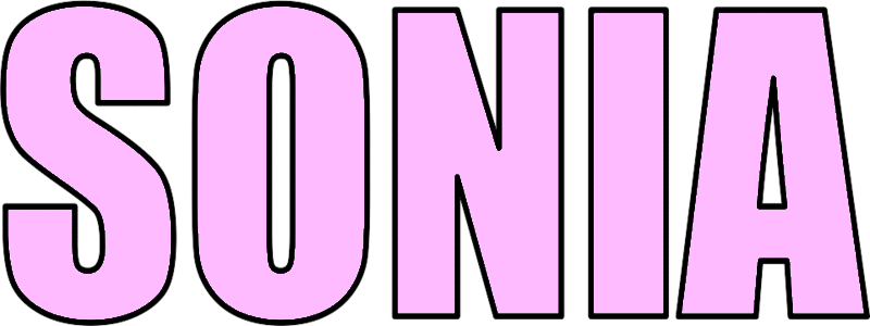Sonia (in Glitter Text)
