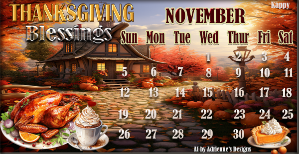 November Calendar (in Seasonal)