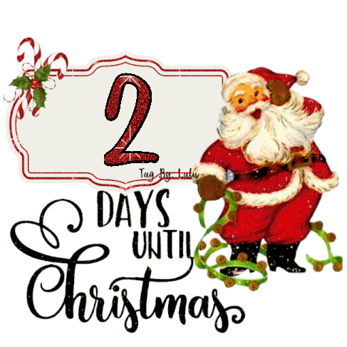 2 Days Until Christmas Countdown Vintage Santa (in Seasonal)