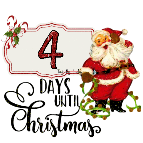 4 Days Until Christmas Countdown Vintage Santa (in Seasonal)
