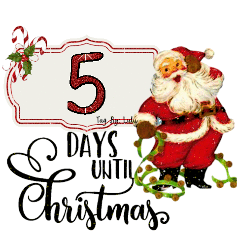 5 Days Until Christmas Countdown Vintage Santa (in Seasonal)