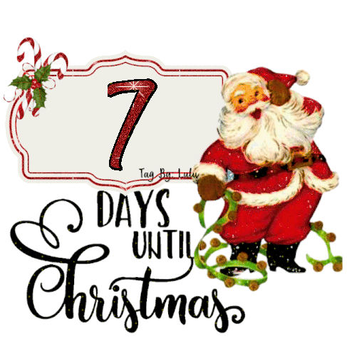 7 Days Until Christmas Countdown Vintage Santa (in Seasonal)