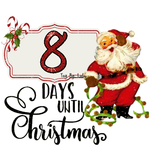 8 Days Until Christmas Countdown Vintage Santa (in Seasonal)