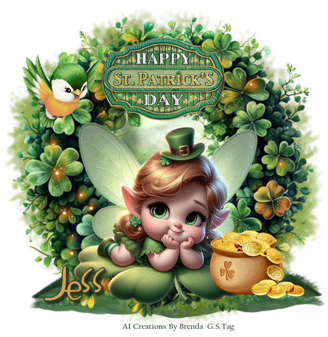 Jess (Cute Irish Fairy) (in Glitter Text)