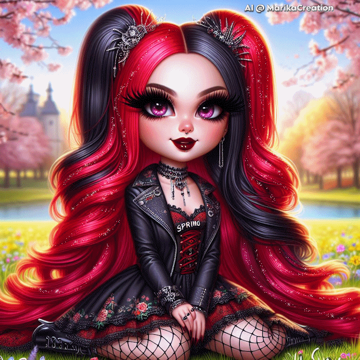 Gothic Spring Girl (in Animated GIFs)