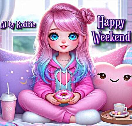 Happy Weekend (in Glitter Text)