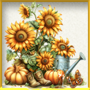 Yellow flower stamp (in Stickers)