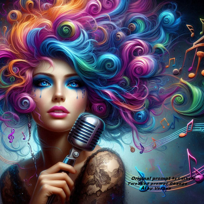 wonderful singer (in AI Art)