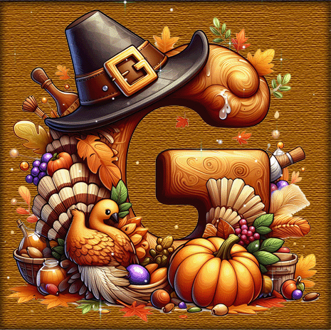 Thanksgiving Letter - G (in Stickers)