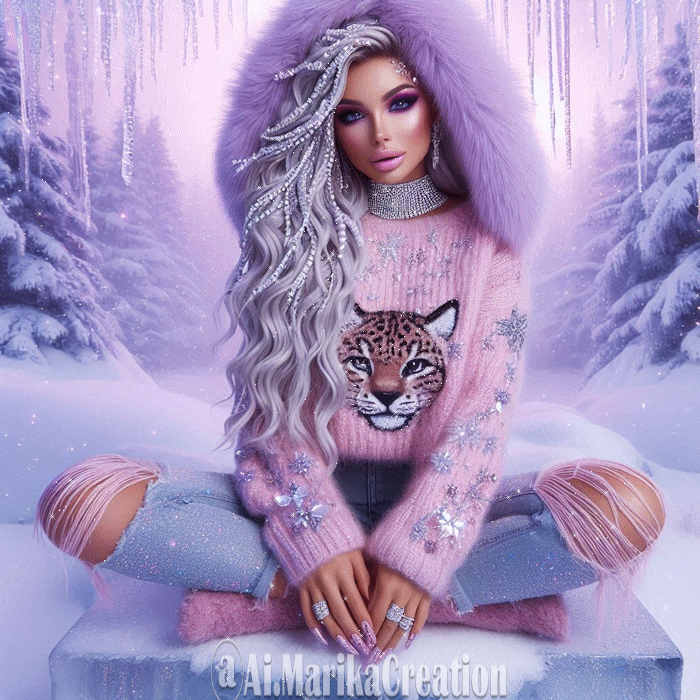 Beautiful Winter Girl (in AI Art)