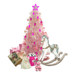 pink christmas tree scene (in Seasonal)