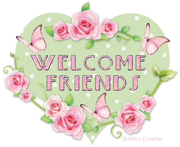 Welcome Friends (in Glitter Text)