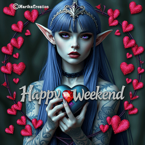 Happy weekend (in Glitter Text)
