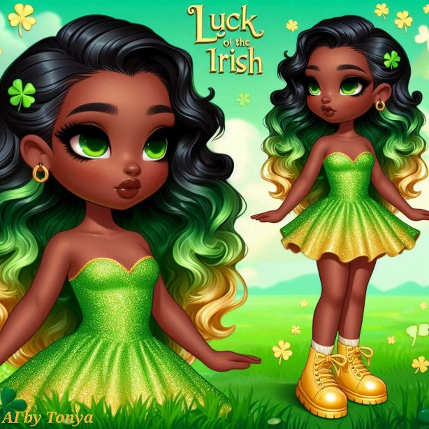 Luck of the Irish cutie #4 (in AI Art)
