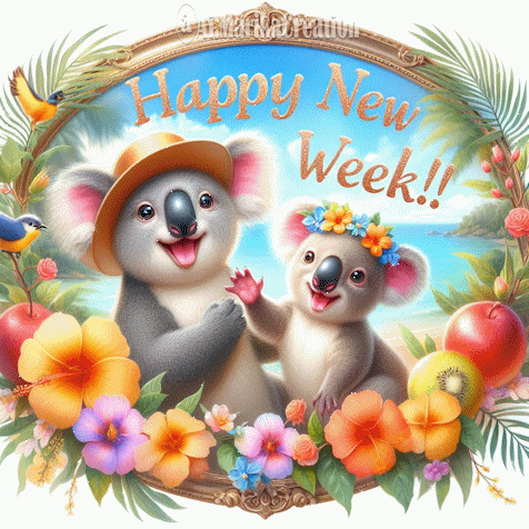 Happy new week (in Glitter Text)