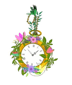 flowery clock (in Animated GIFs)
