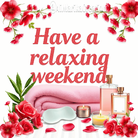 Have a relaxing weekend (in Glitter Text)