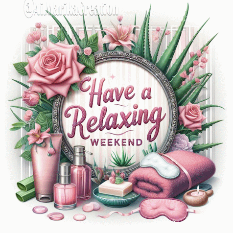 Have a relaxing weekend (in Glitter Text)