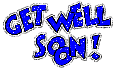 get well soon (in Glitter Text)