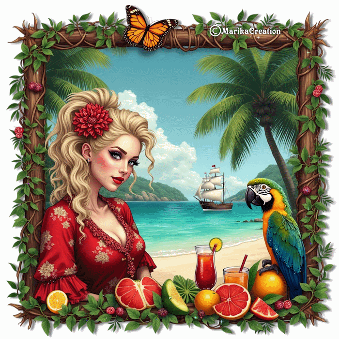 Summer Beach Girl (in Animated GIFs)