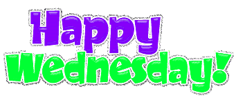 Happy Wednesday (in Glitter Text)