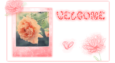 pretty flowers Welcome header (in Glitter Text)