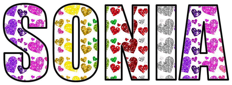 Sonia (in Glitter Text)