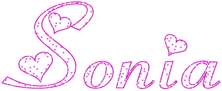 Sonia (in Glitter Text)