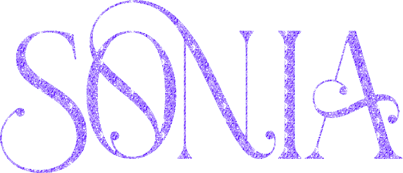 Sonia (in Glitter Text)