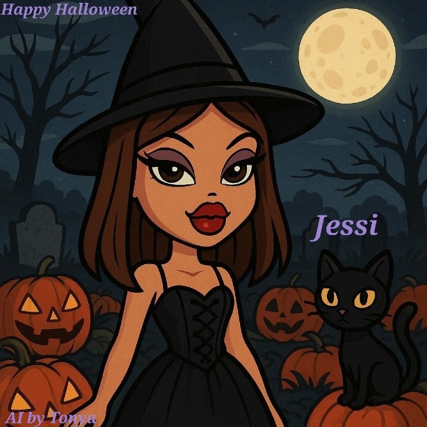Halloween cutie (Jessi) (in Glitter Text)