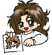 anime girl showing her drawing (in Animated GIFs)