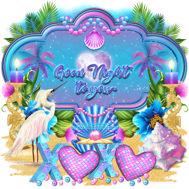 Good Night to U-Mermaid (in Glitter Text)